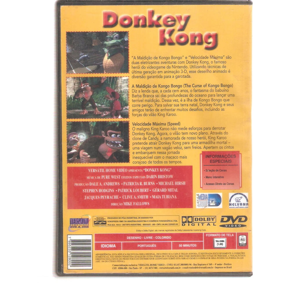 Dvd donkey kong-a maldição de kongo bongo velocidade maxima em Promoção ...