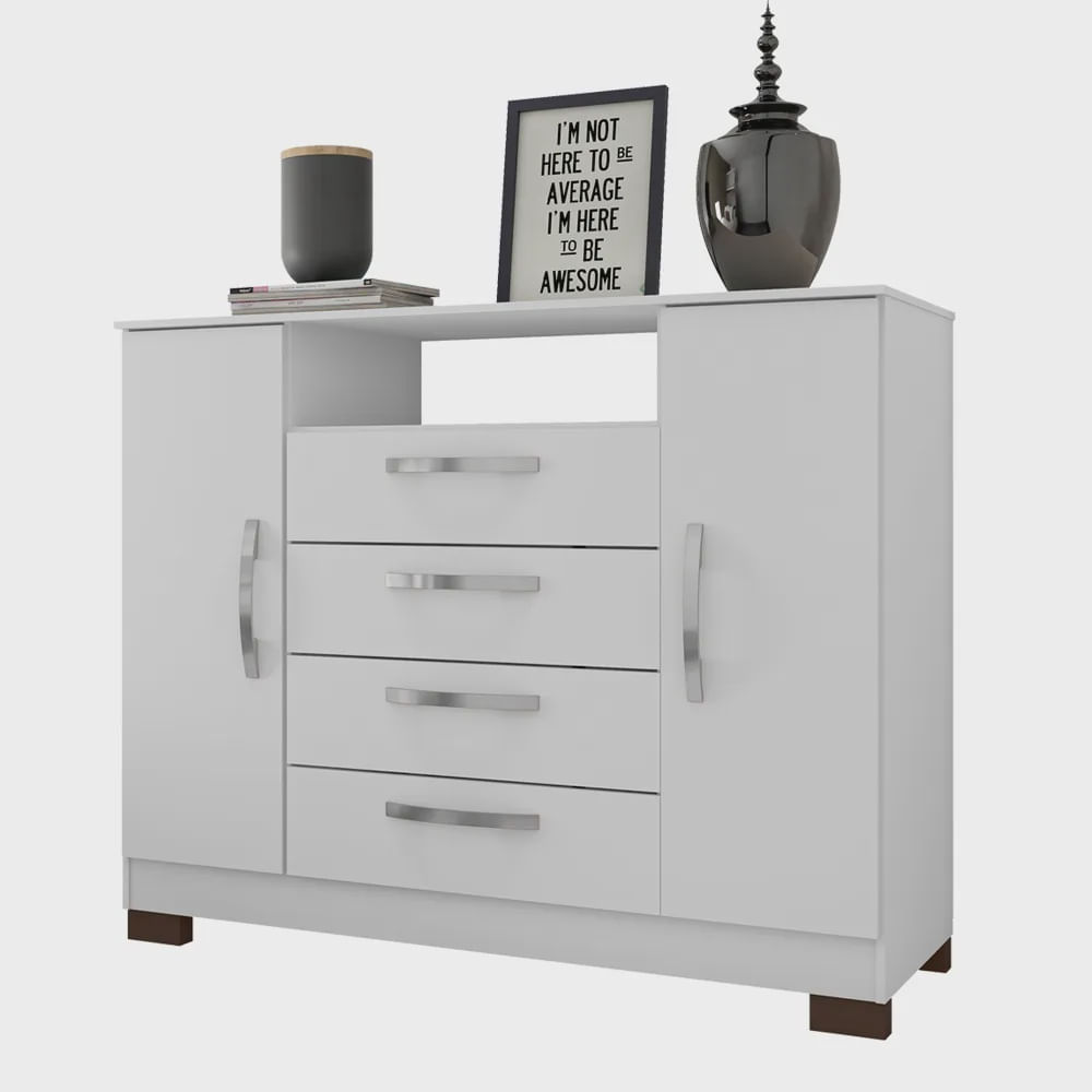 Cômoda Rack Madri Branco Incorplac em Promoção | Ofertas na Americanas