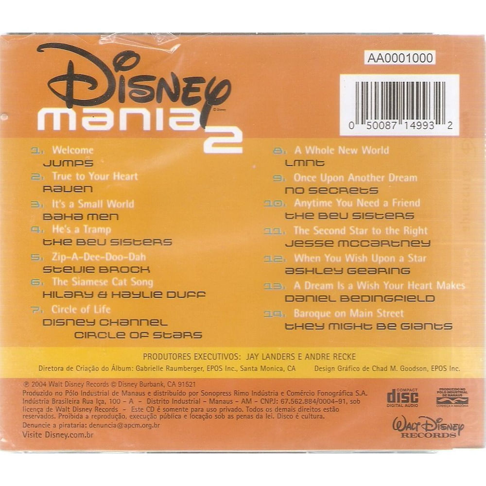 Cd Disney Mania 2 em Promoção | Ofertas na Americanas