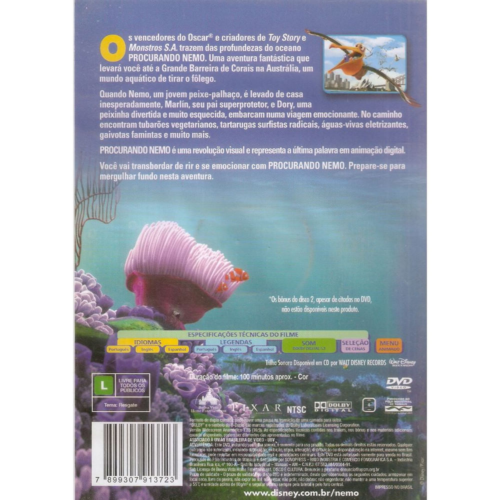 Dvd Procurando Nemo em Promoção | Ofertas na Americanas