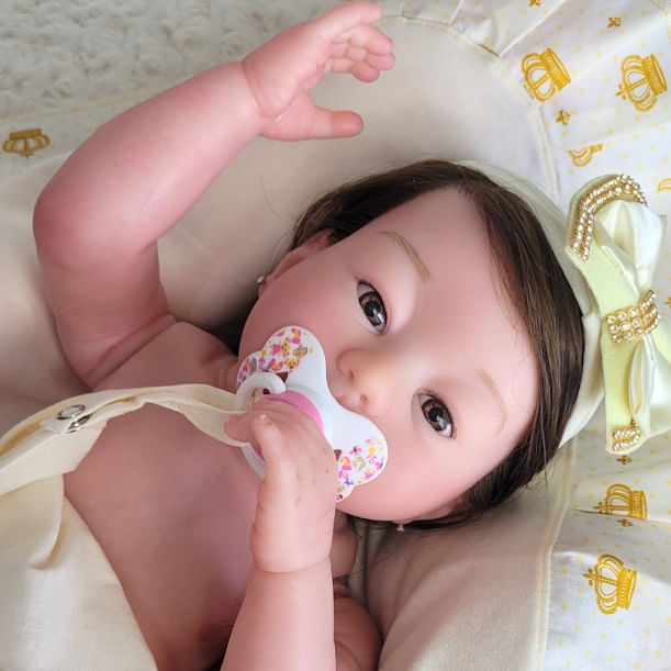 Boneca Reborn Menina Cabelo Fio a Fio Super Realista em Promoção ...