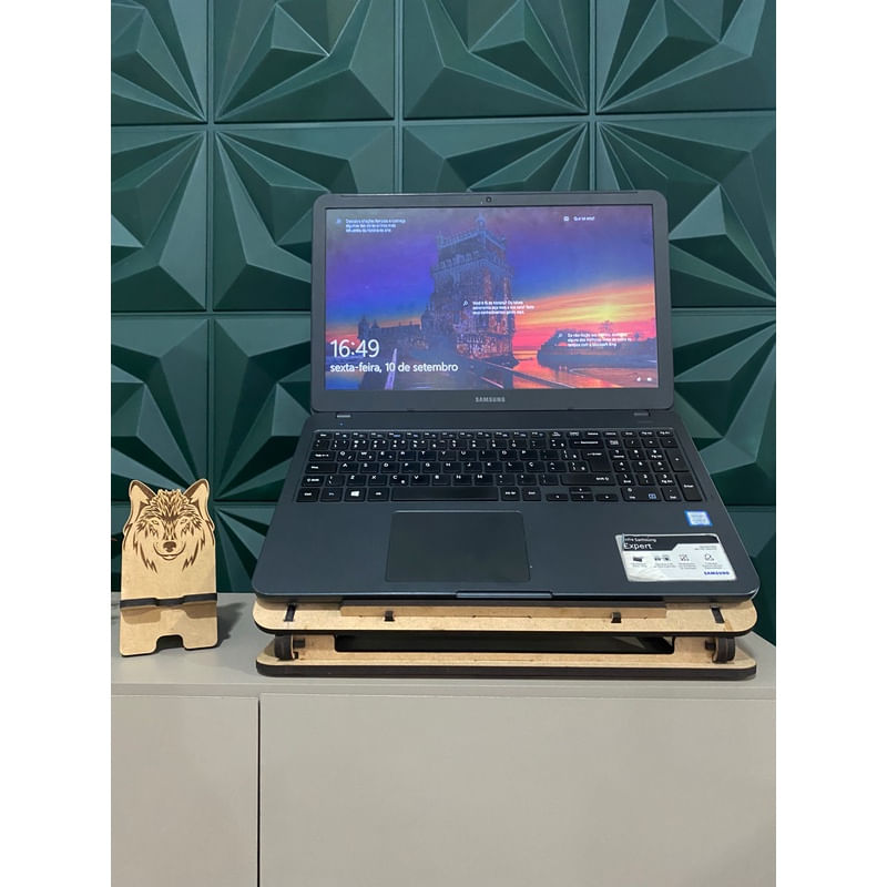 Apoio notebook laptop postural e suporte celular dobravel em Promoção ...