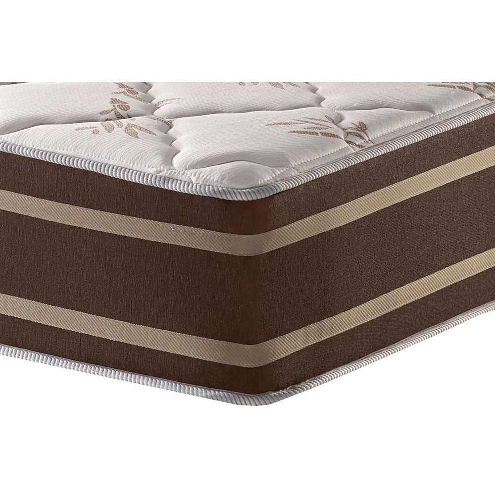 Cama Box Casal: Colchão Molas Ensacadas Duo Sono + Base Crc Suede Brown ...