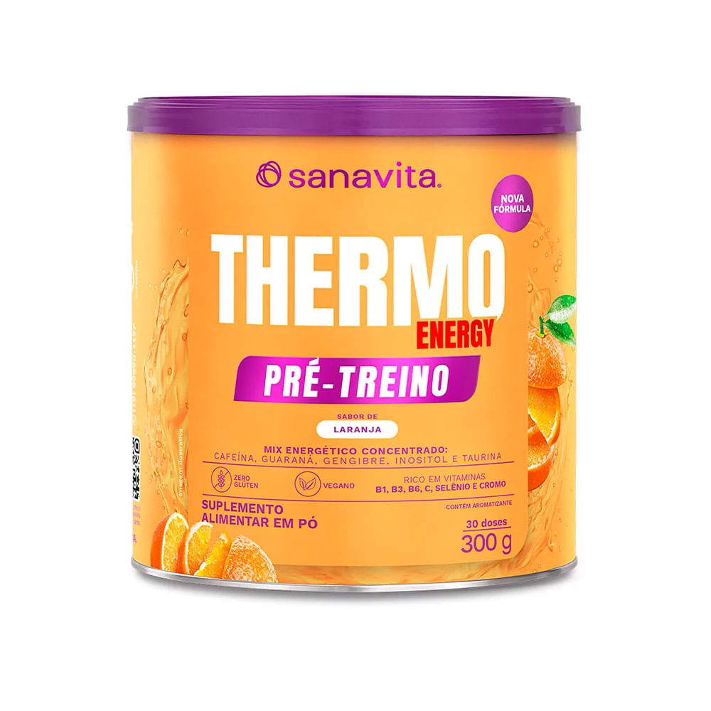 Suplemento Alimentar Thermo Energy Pote 300g Laranja Sanavita em ...