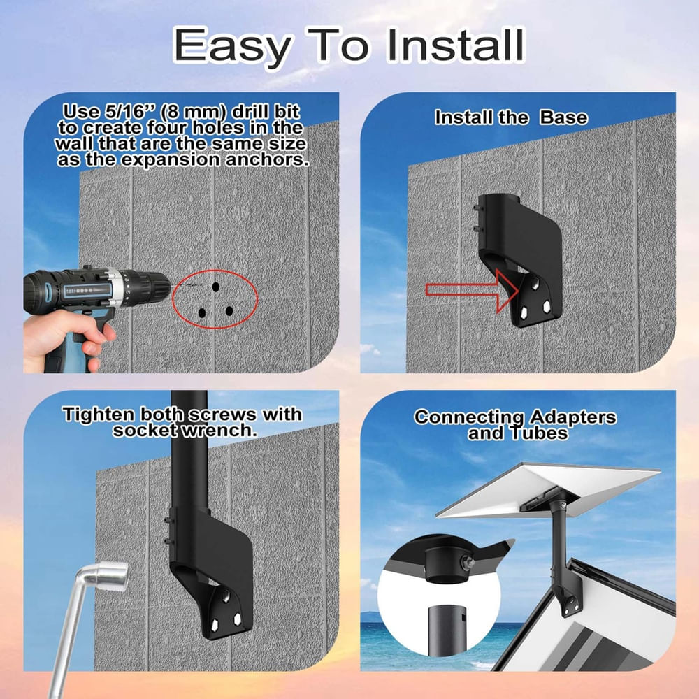 Suporte de teto giratório de 360° Mount subfix Starlink Gen 3 em ...