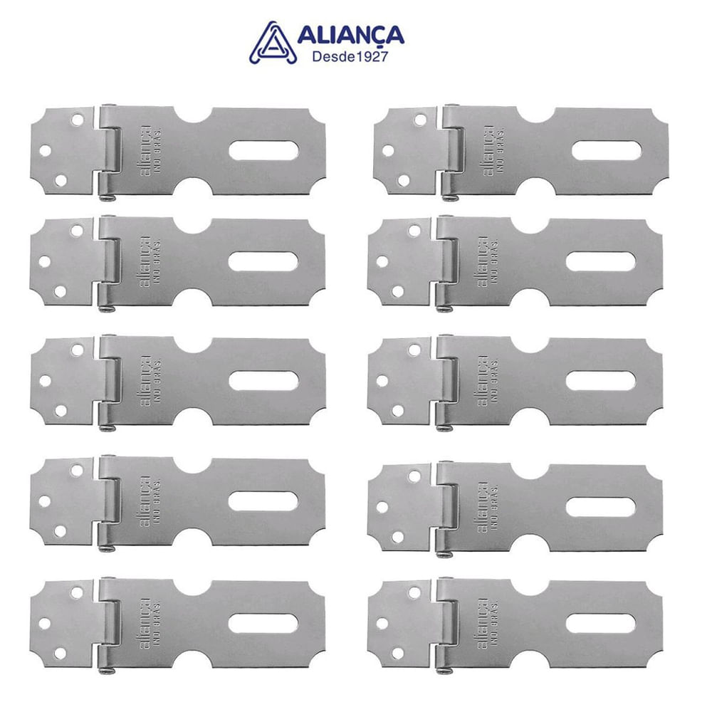 Kit 10 Unidades Porta Cadeado 4.1/2 114Mm Aliança em Promoção | Ofertas ...