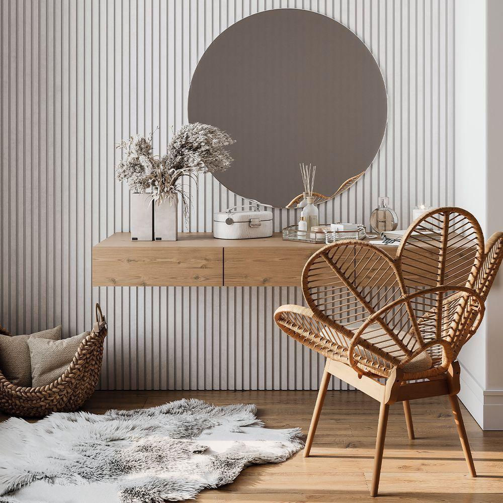 Painel Ripado Eva Laminado Autocolante 10cm Urban Metro M² White Com ...