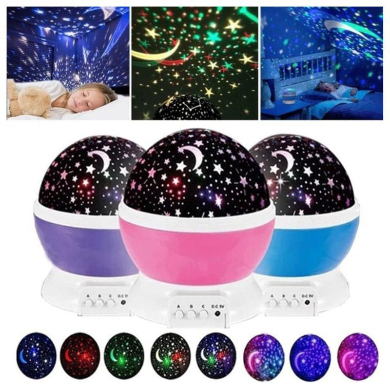 Luminária Projetor Teto Gira 360º Abajur Lindo Star Master em Promoção ...