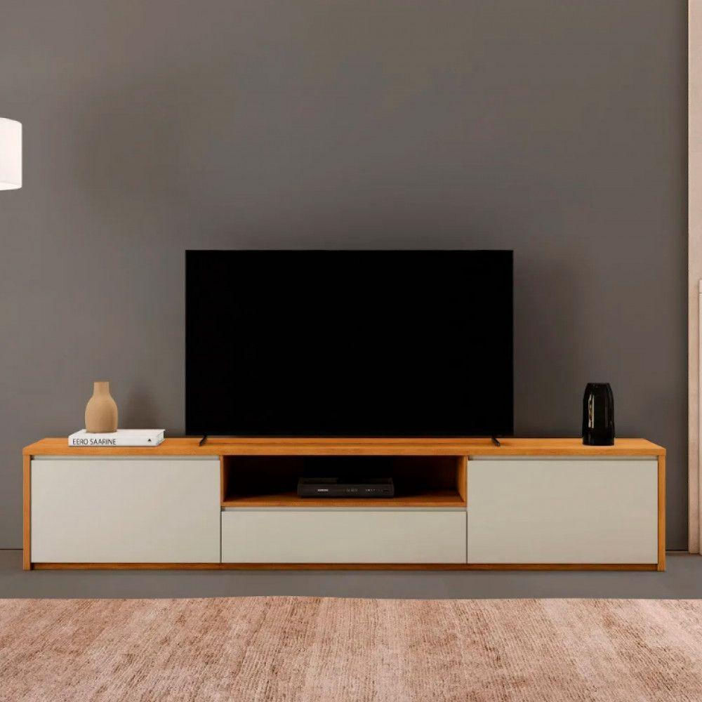 Rack Para Tv 75 Polegadas Com 3 Gavetas Vertex Mavaular Naturalle - Off ...