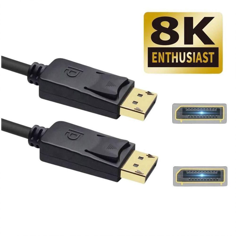 Displayport X Displayport Cable 1.2a With Latches 4k 144hz em Promoção ...