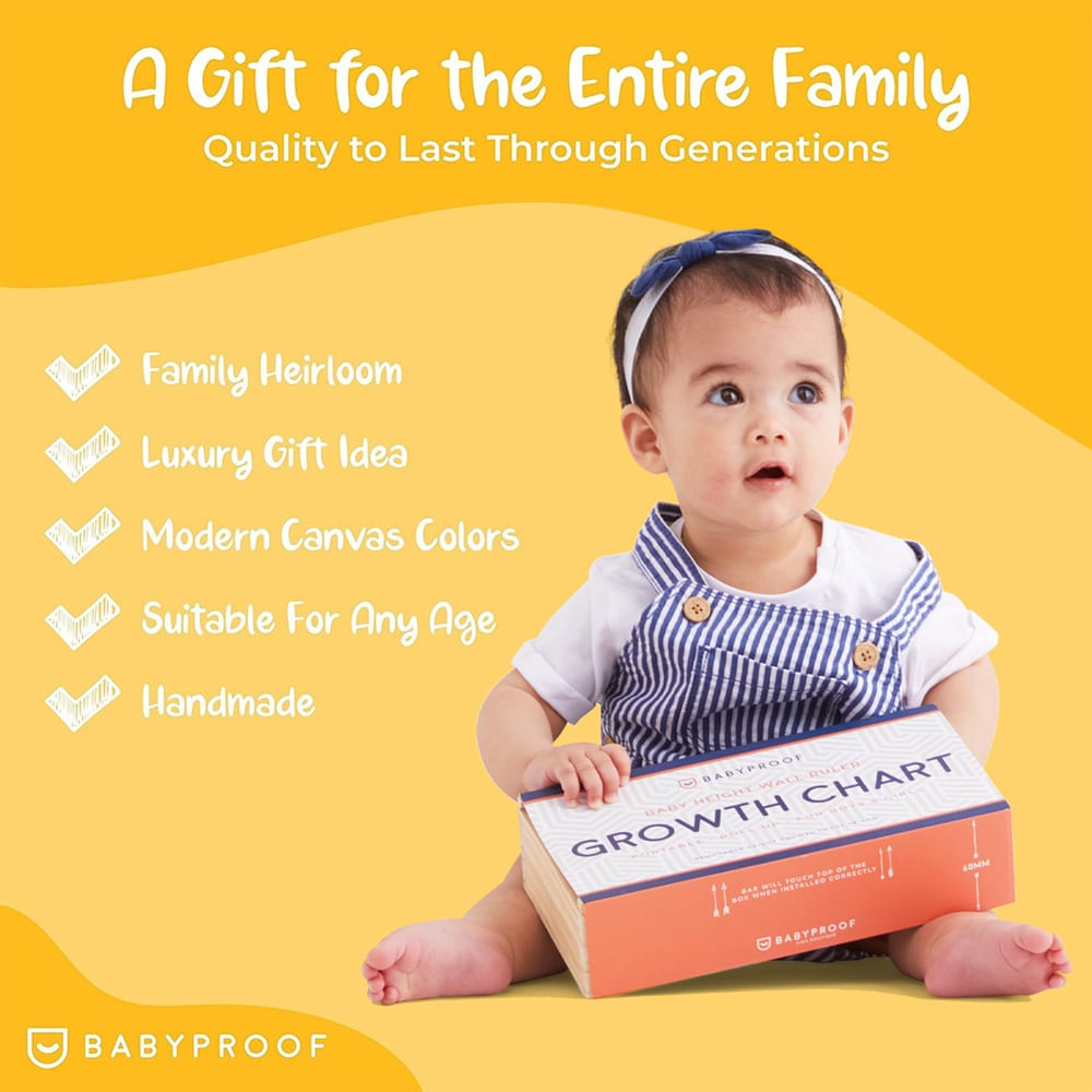 Gráfico de crescimento Baby Proof Night Sky para crianças com caixa de ...