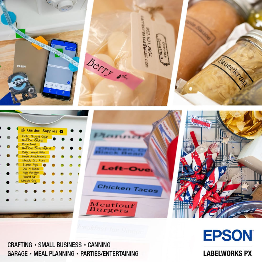 Máquina de fazer etiquetas labelworks Epson LW-C610PX Portable em ...