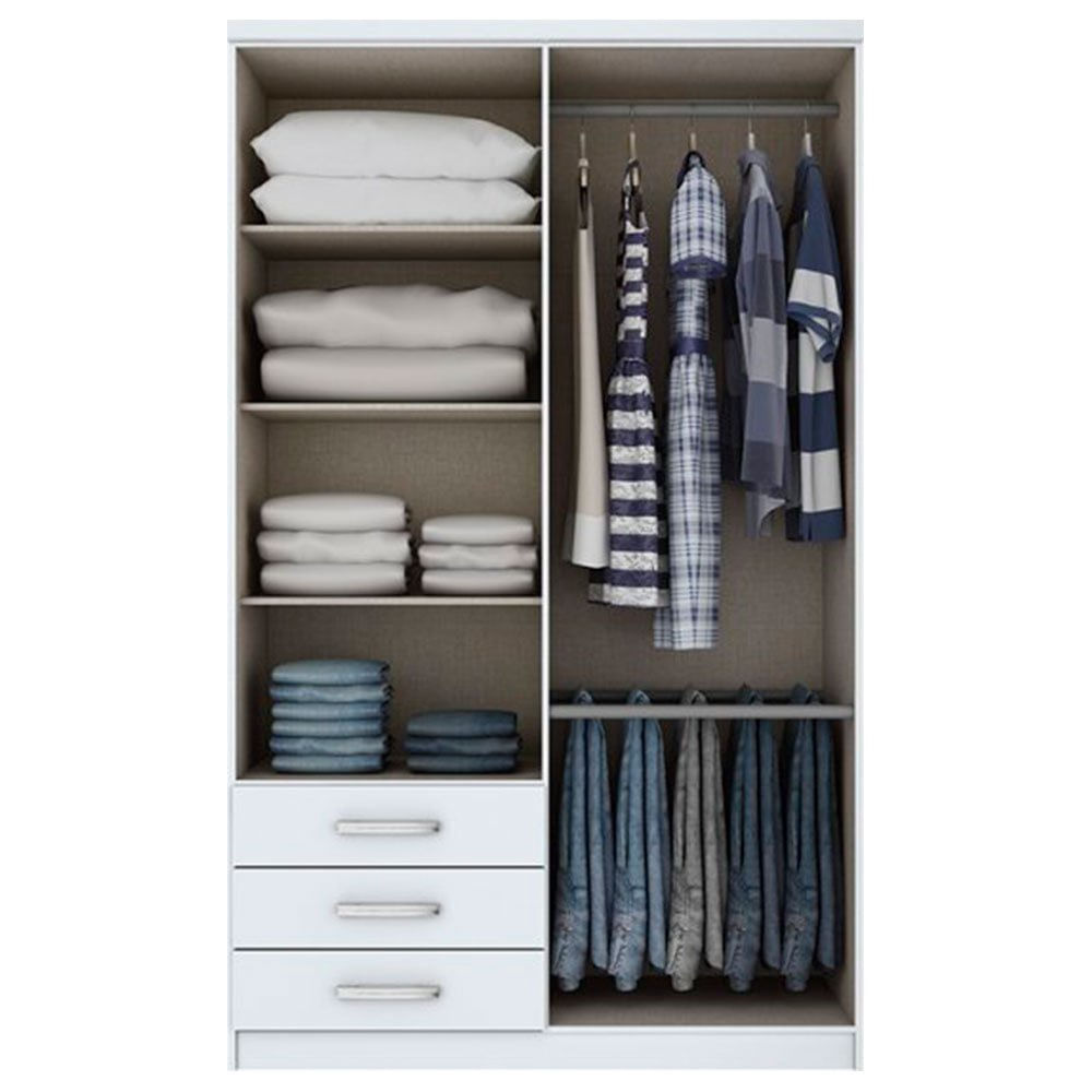 Guarda-Roupa Solteiro 4 Portas 3 Gavetas Henn Caju em Promoção ...