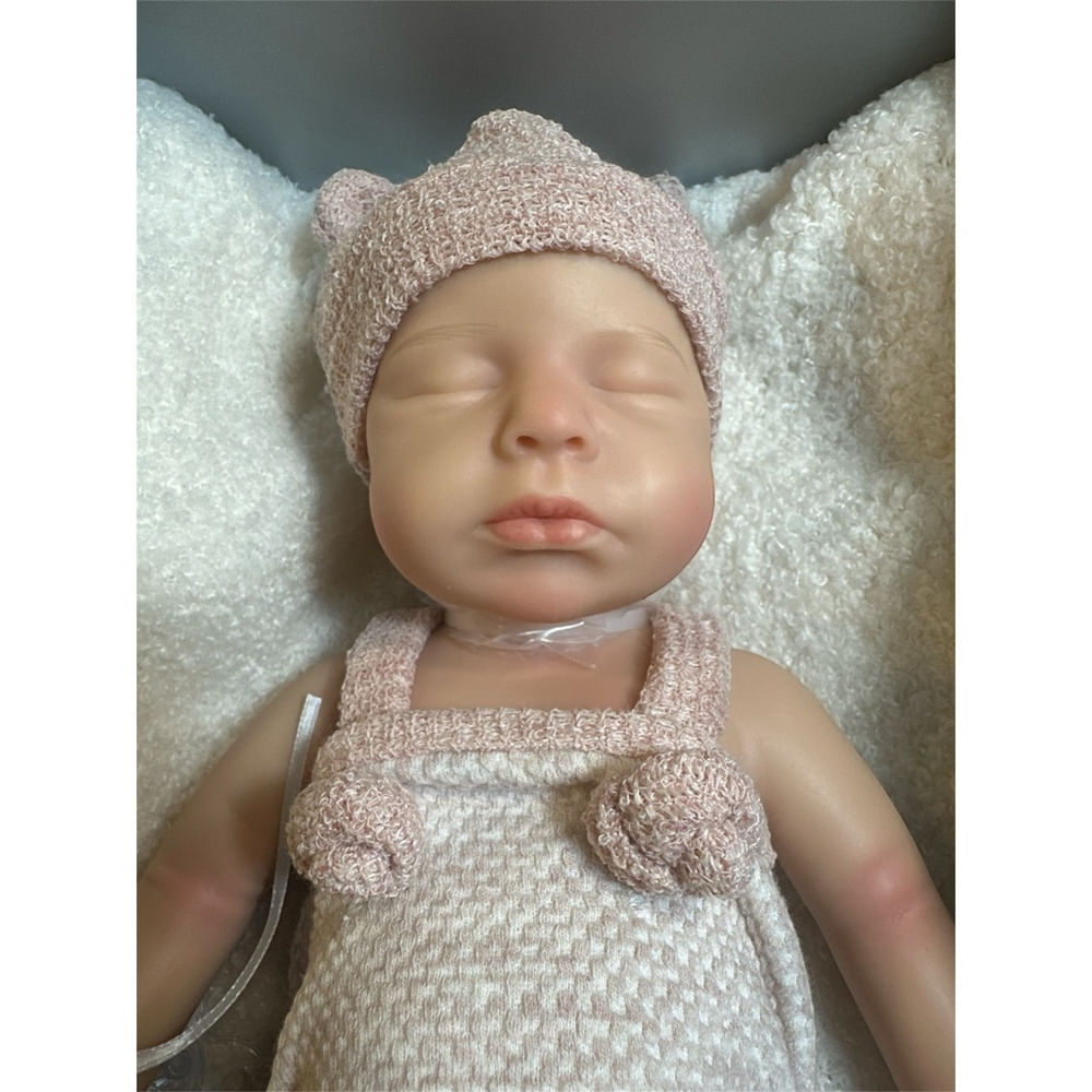 Boneco Bebe Reborn Olhos Fechado Almofada Chupeta - Toys Import 2226 em ...