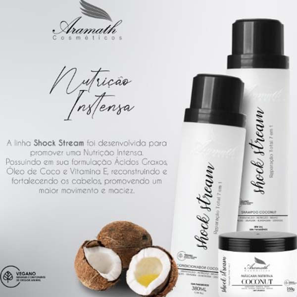 Mascara Shock Stream 250g Aramath Profissional em Promoção | Ofertas na ...