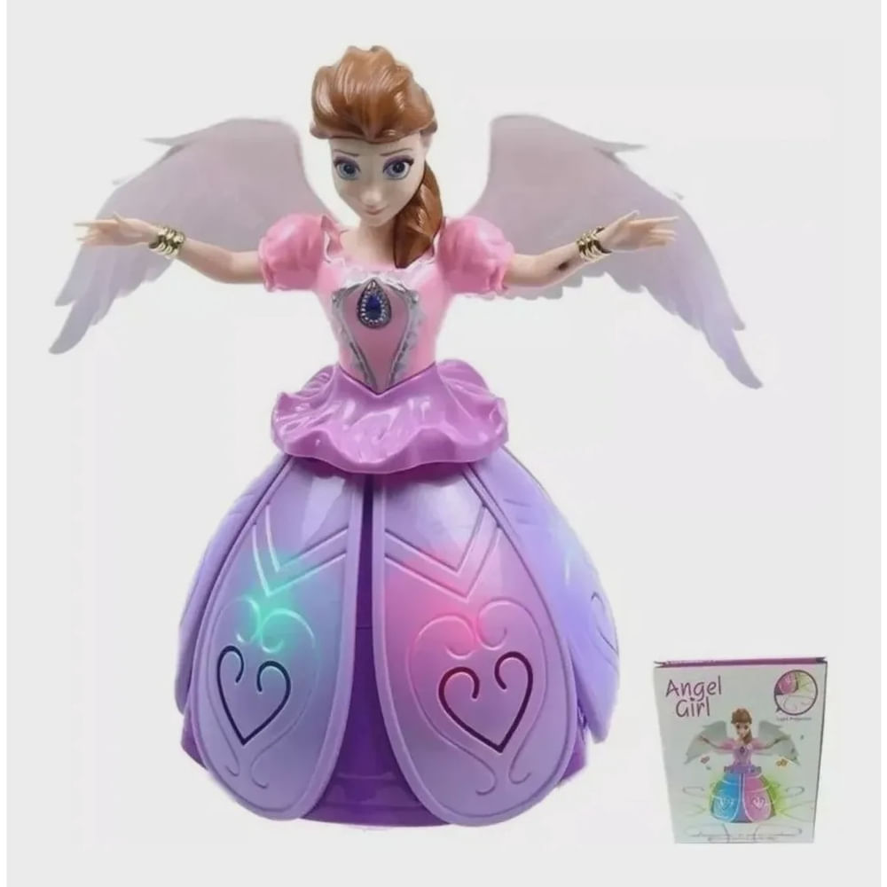 Boneca Dançarina Angel Musical Luz Som Rotação 360 Graus! em Promoção ...