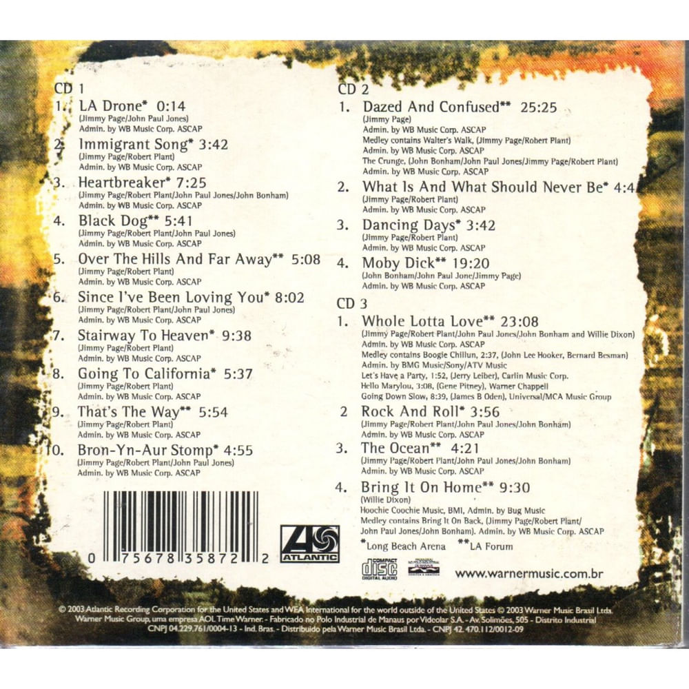 Box 3 Cd Led Zeppelin - How The West Was Won em Promoção | Ofertas na ...