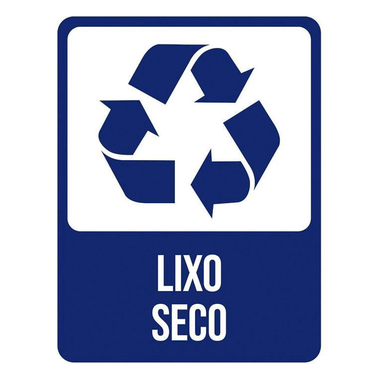 Placa Sinalização - Lixo Seco 27X35 em Promoção | Ofertas na Americanas