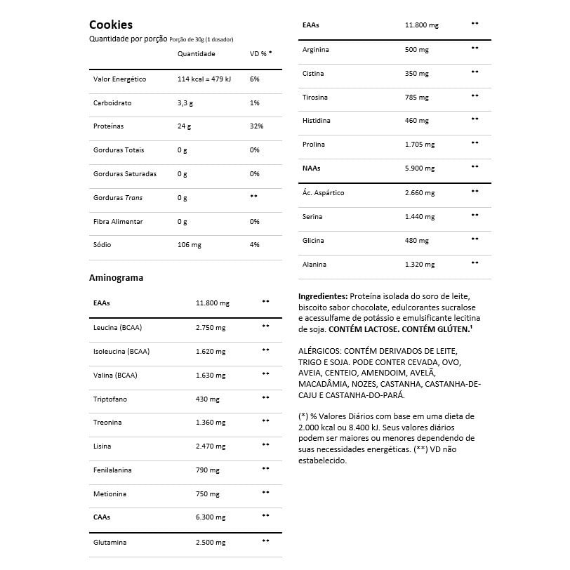 Whey Protein Isolado Cookies 900g Dux Nutrition em Promoção | Ofertas ...