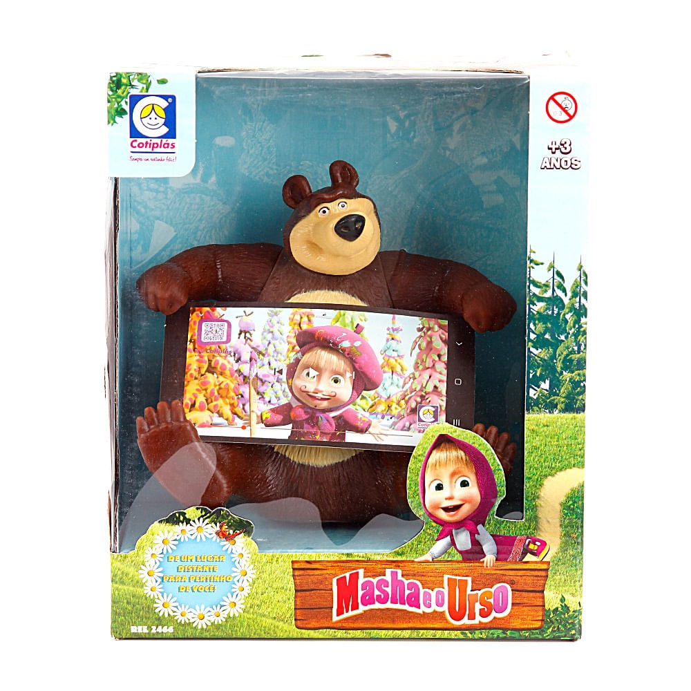 Boneco Urso Masha E O Urso Vinil Brinquedo Suporte Celular em Promoção ...