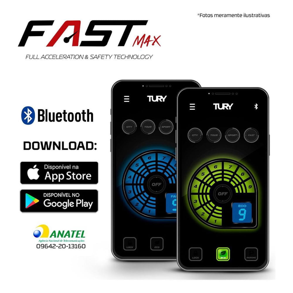 Módulo De Performance E Segurança Tury Fast Max 5.0 I em Promoção ...