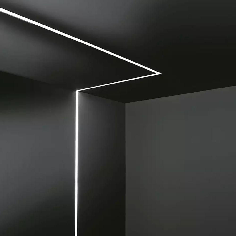 Perfil De Embutir Taschibra Para Fita De Led Spire 50 Branco Com 1,5 ...