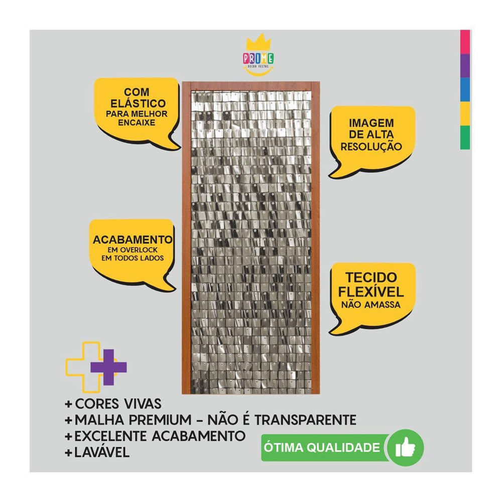 Painel Capa Porta Paetê Shimmer 3D Em Tecido 0,85M X 2,10M em Promoção ...