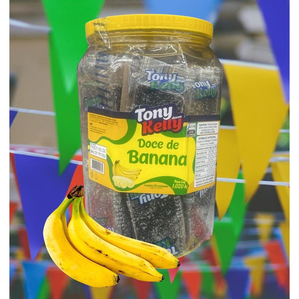 Pote Doce De Banana Bananada Tony Kelly Com 20 Un Festas em Promoção ...