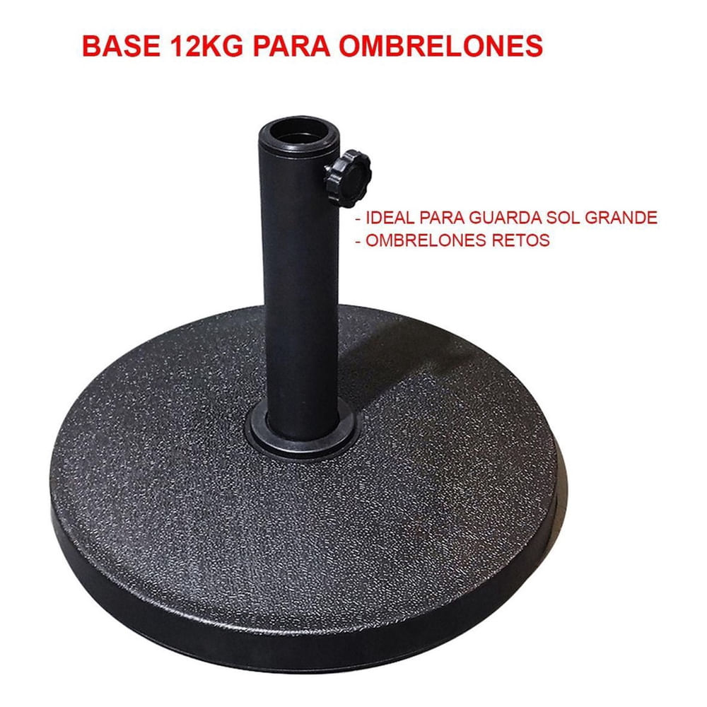 Peso Base Para Guarda Sol E Ombrelone 12Kg Com Suporte em Promoção ...