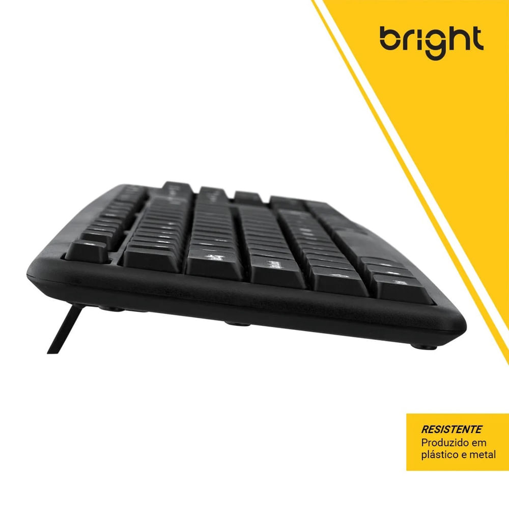 Teclado simples USB padrão ABNT2 0014 bright em Promoção | Ofertas na ...
