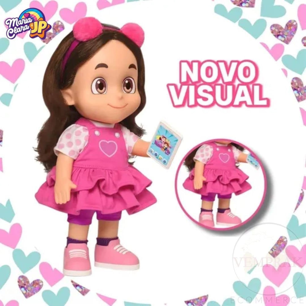 Nova Boneca Maria Clara Youtuber Com Som 14 Frases Irma jp em Promoção ...