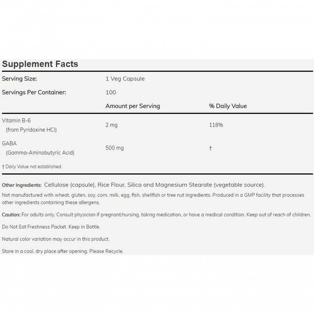 Gaba, 500mg, 100 Cápsulas, Now em Promoção | Ofertas na Americanas