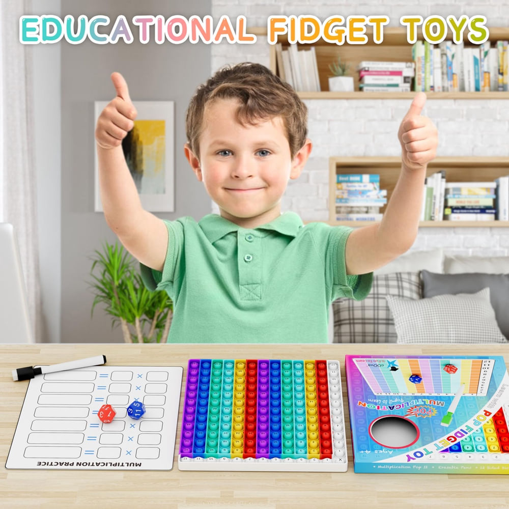 Gráfico de multiplicação Pop It Math Game CooVA para crianças de 8 a 12 ...