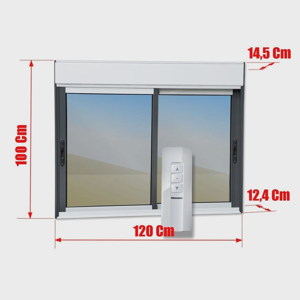 Janela Elite 2 Folhas Moveis com Persiana Integrada Correr com Motor e ...