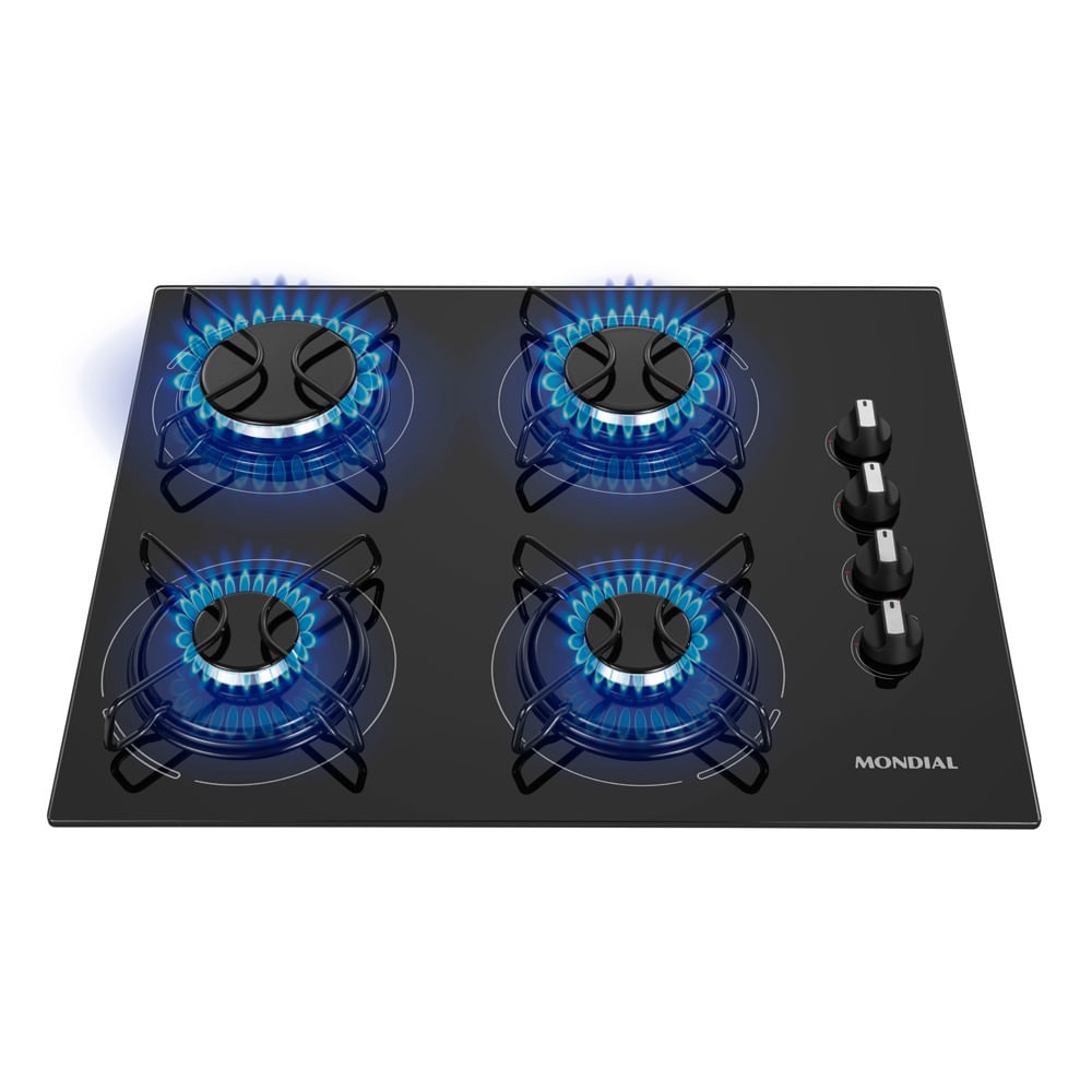 Cooktop Mondial 4 Bocas a Gás Preto/Inox CTG-01 - Bivolt em Promoção ...