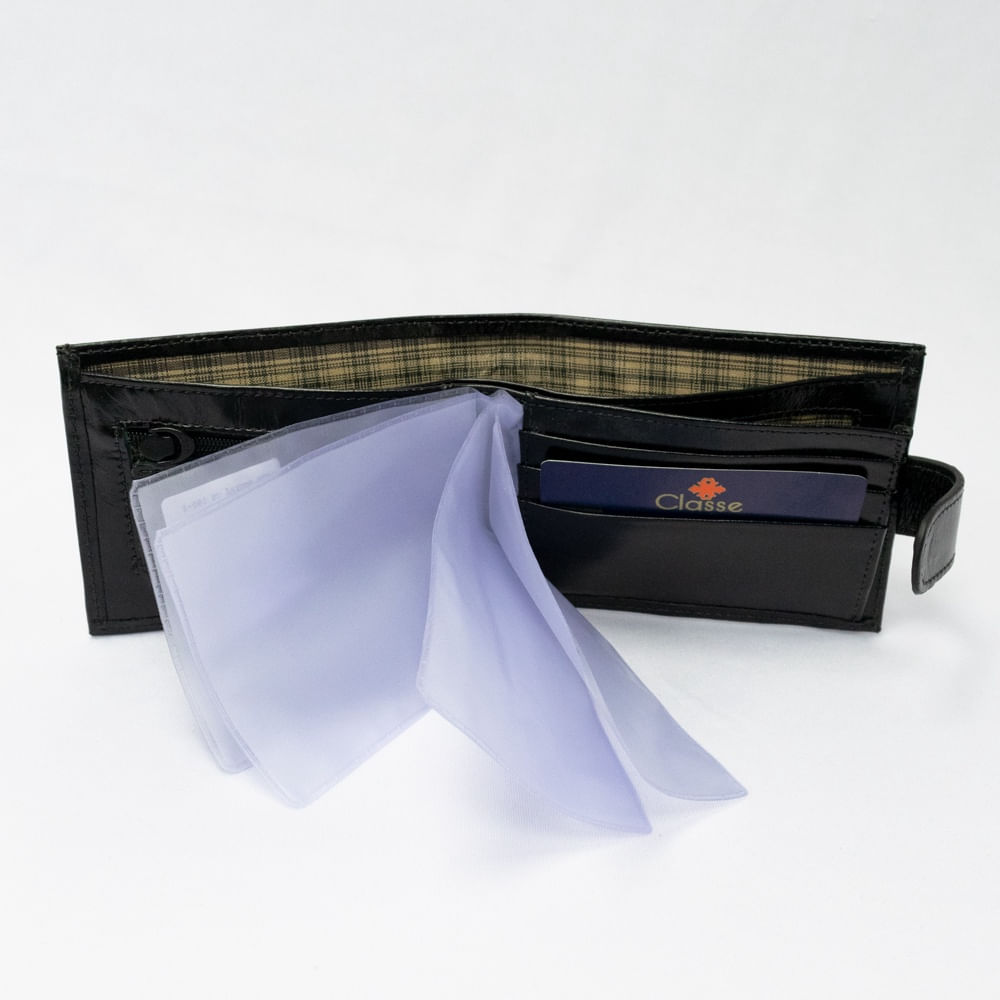 Carteira Classe 160-1-2ACC Couro Natural Preto em Promoção | Ofertas na ...