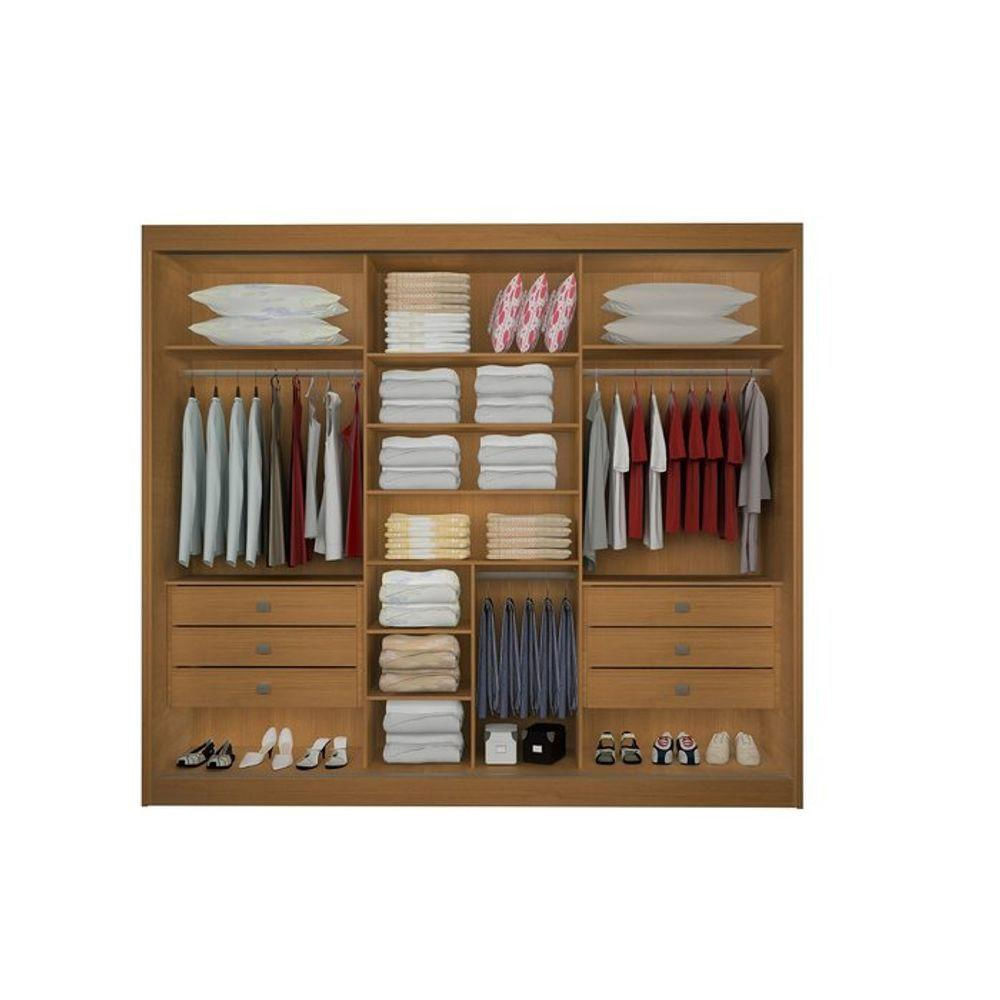 Guarda Roupa Casal Dubai 3 Portas Espelhadas 6 Gavetas 100% Mdf D Doro ...