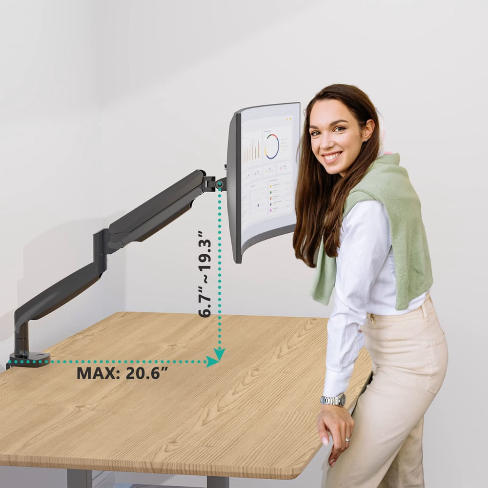 Monitor Arm wali Gas Spring para telas de 13 a 35 de até 12 kg em ...