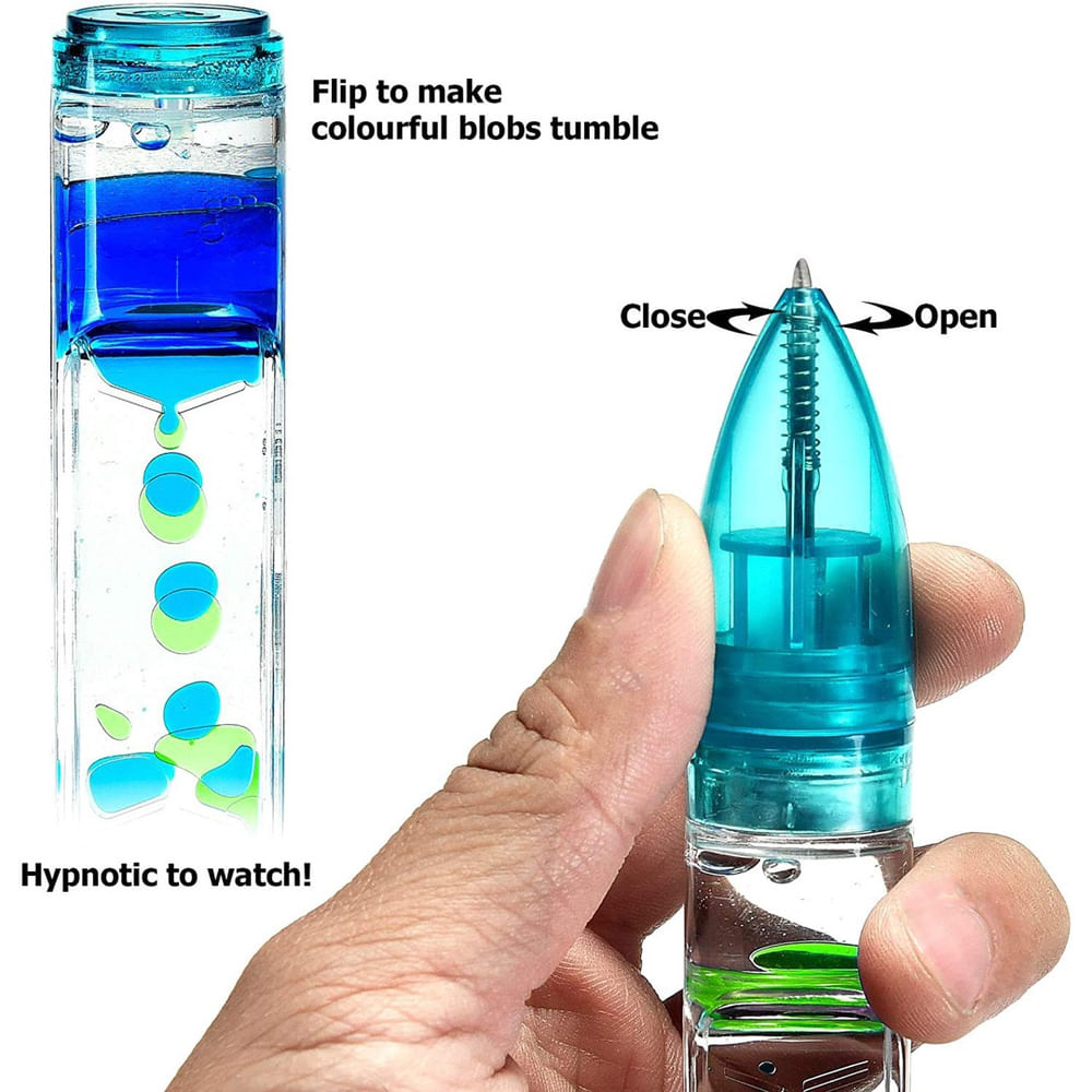 Caneta Fidget Pen yue motion Liquid Motion Bubble Sensory, pacote com 2 ...
