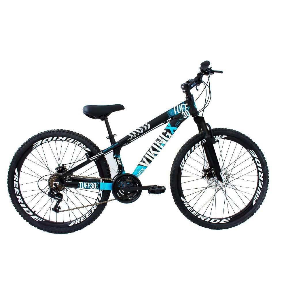 Bicicleta Vikingx TuFF 25/30 aro 26 21V Preto azul em Promoção ...
