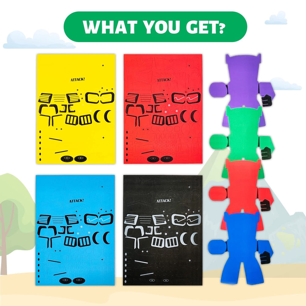 Kit de presente Foam Art Crafts vkpi Make Your Own Robots Kids 4 + em ...