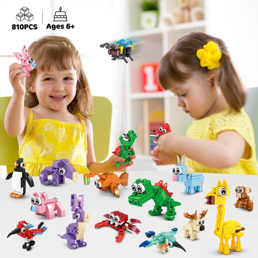 Conjunto de brinquedos Building Block insoon Animal Party Favors, 810 ...