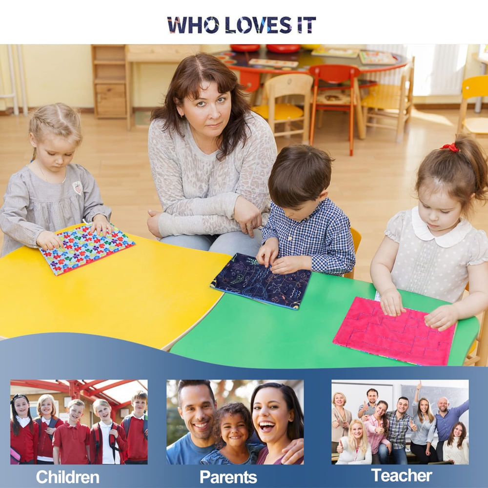 Tapete sensorial de labirinto de mármore nataku Fidget Toy para autismo ...