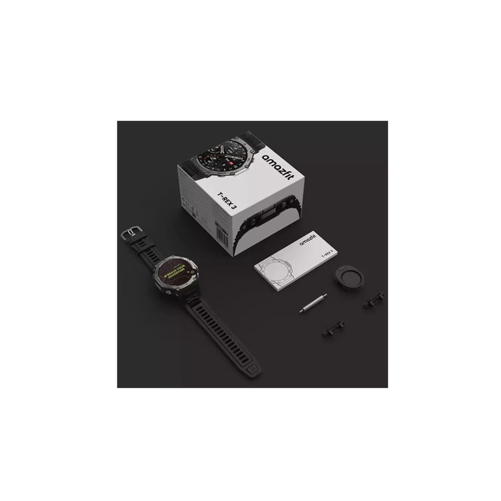 Relógio Smartwatch Amazfit t-rex 3 Ônix Gps Integrado, Tela Amoled 48 ...