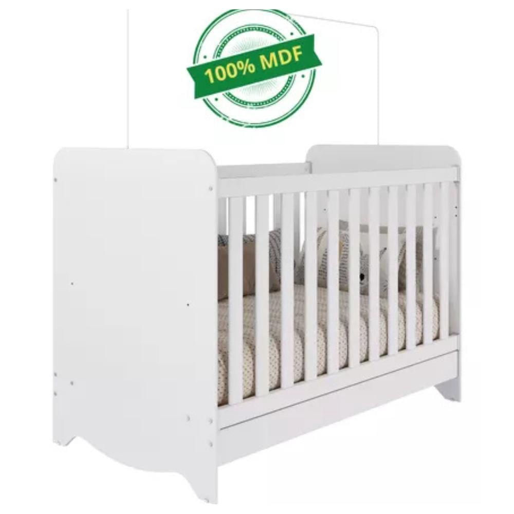 Berço Peroba Ben Americano Branco 3 Em 1 Mini Cama Infantil Branco em ...