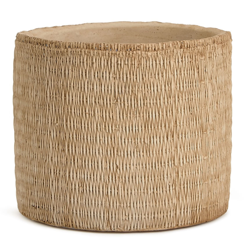 Vaso cachepot em cimento estilo rattan mart 17,5x21cm em Promoção ...