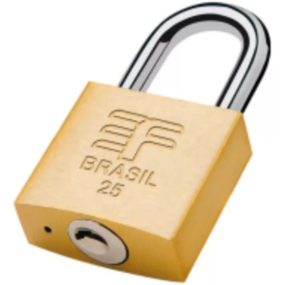 Cadeado 3F Dourado 25mm Acabamento Latonado Oxidado em Promoção ...