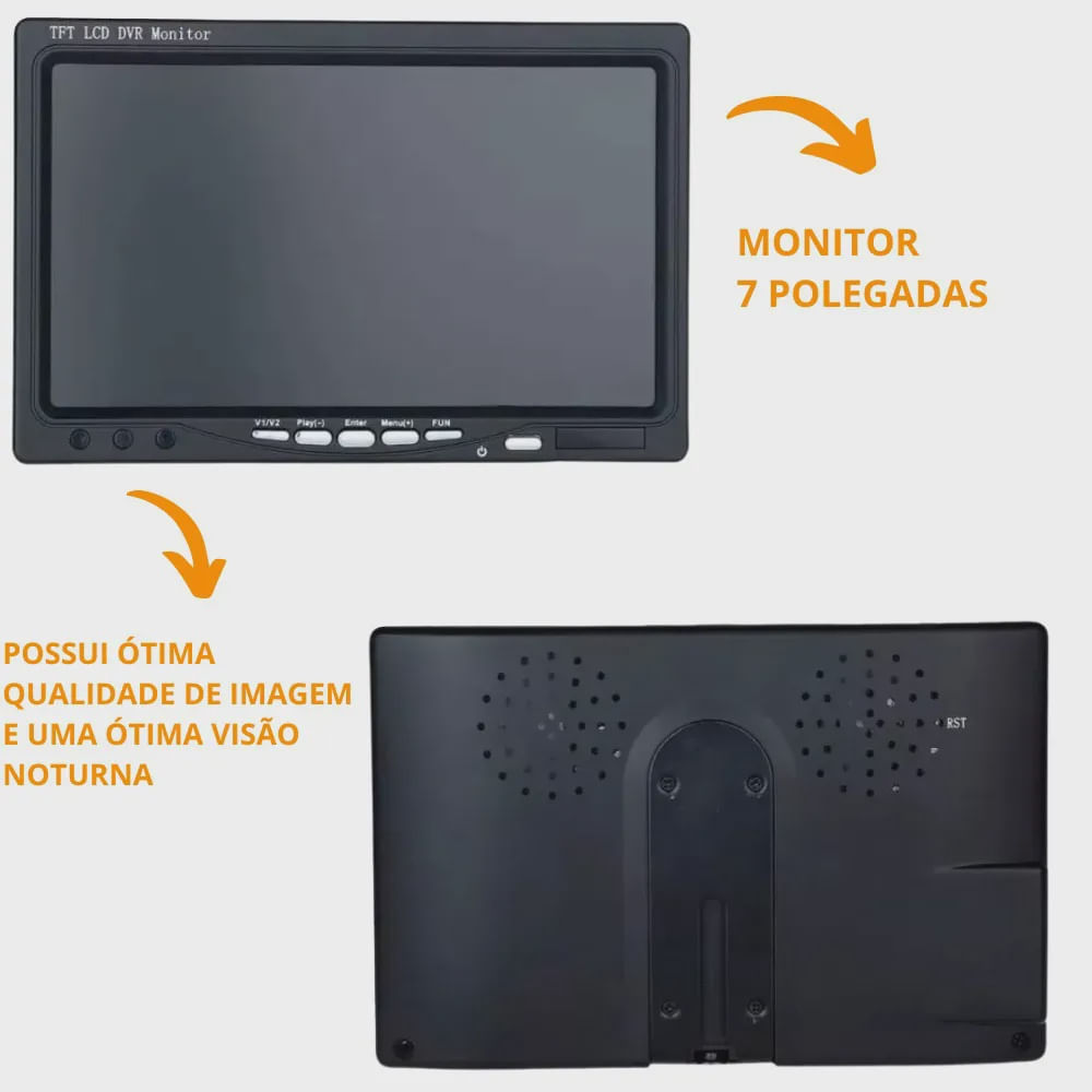 Tela Lcd 7 Polegadas Monitor Digital 24v Roadstar em Promoção | Ofertas ...