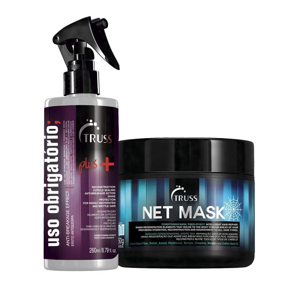 Truss kit net mask + uso obrigatório plus + em Promoção | Ofertas na ...