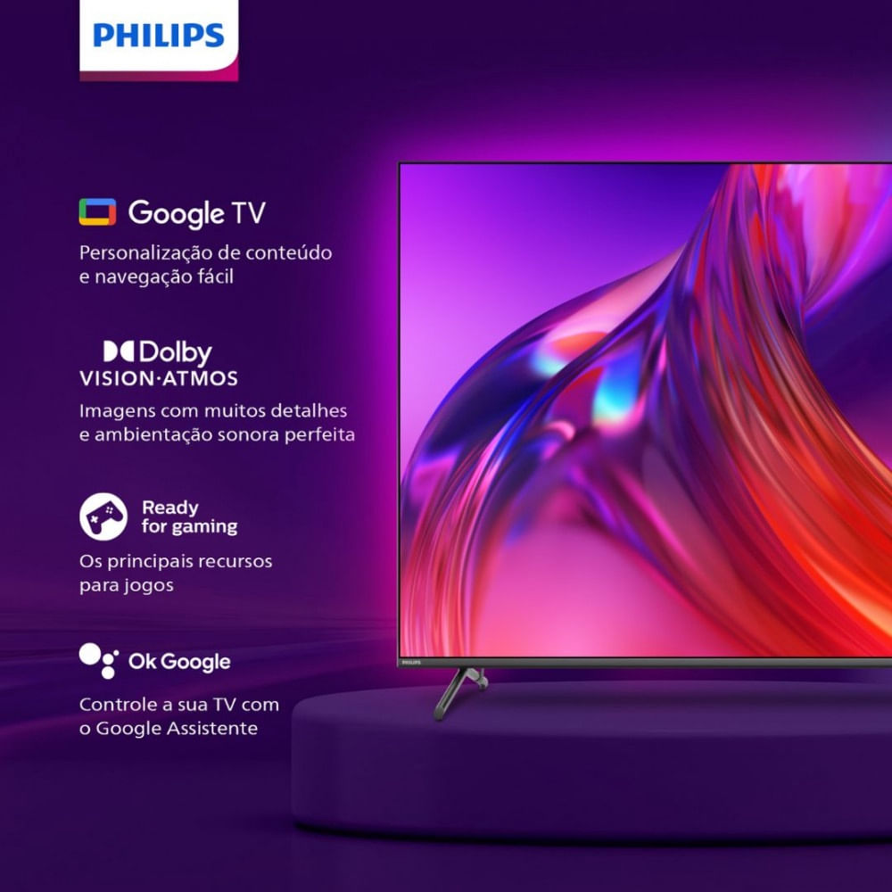 Smart Tv 75 Philips 4K 75PUG8808 Ambilight Android em Promoção ...